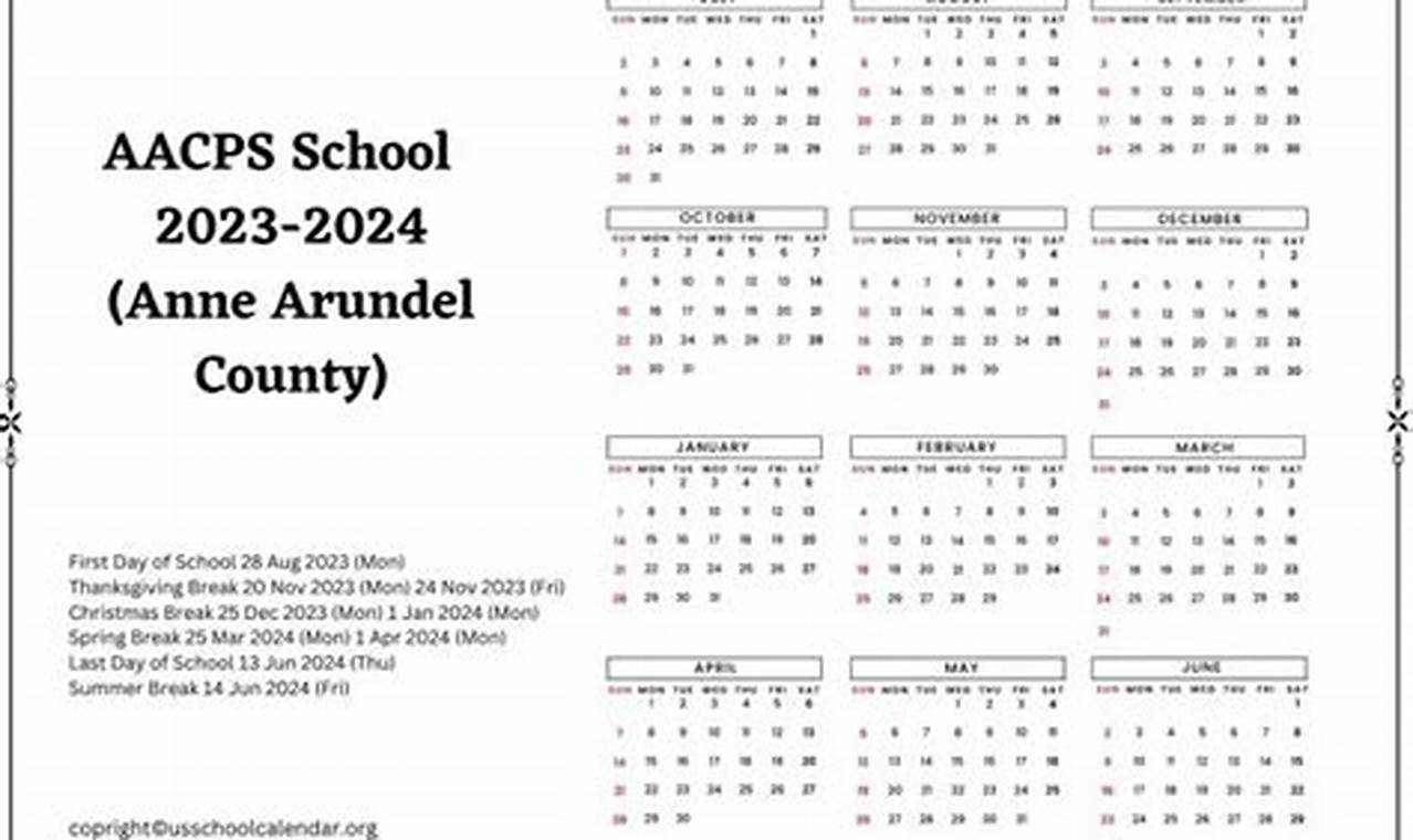 2024 Anne Arundel Public Schools Calendar & Key Dates