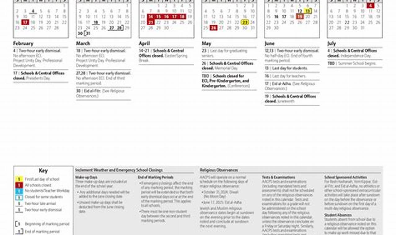 2023-24 Anne Arundel County Schools Calendar & Key Dates