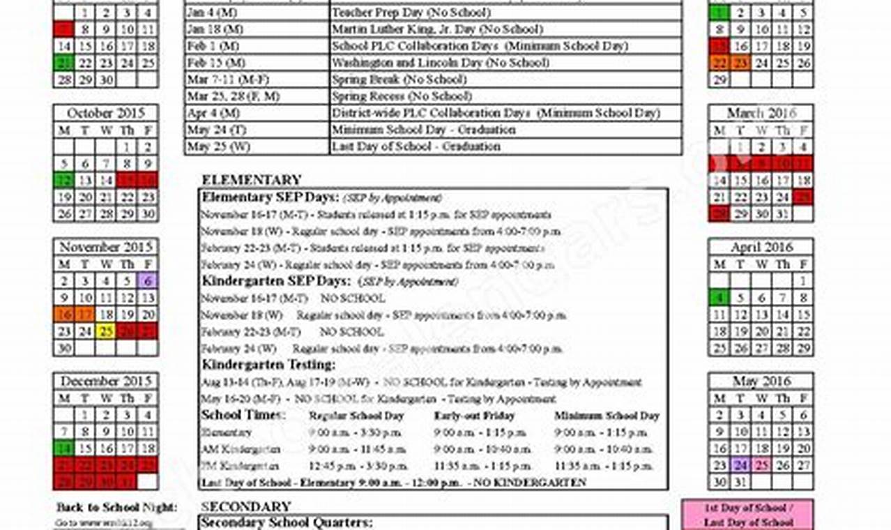Official Washington County School Calendar 2024-2025