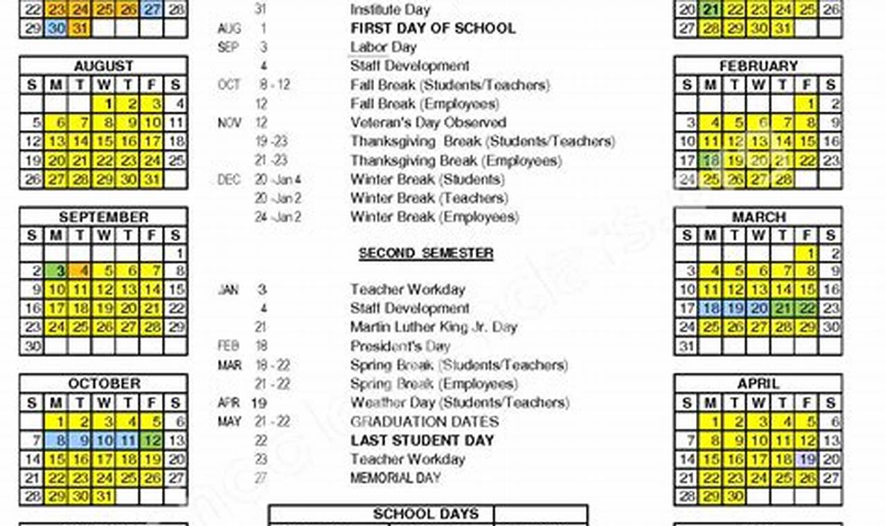 2024 Madison County AL Schools Calendar & Dates