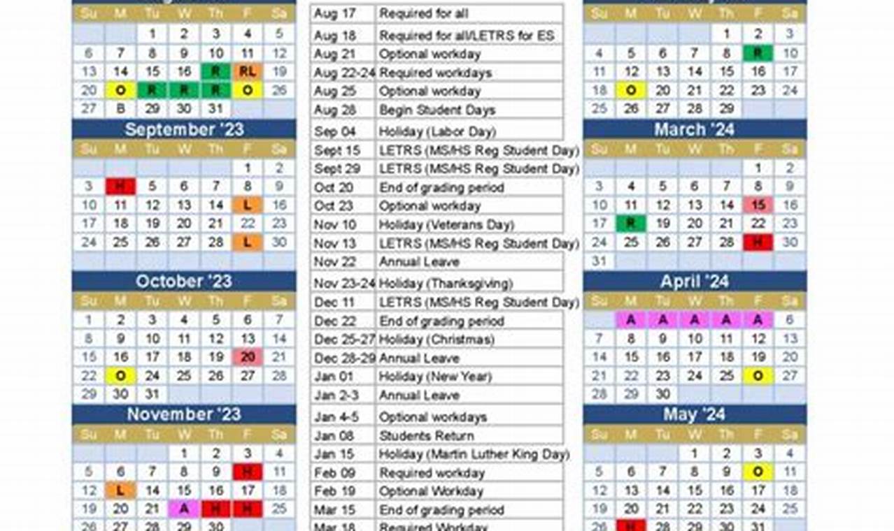 Alexander County Schools Calendar 2023-2024