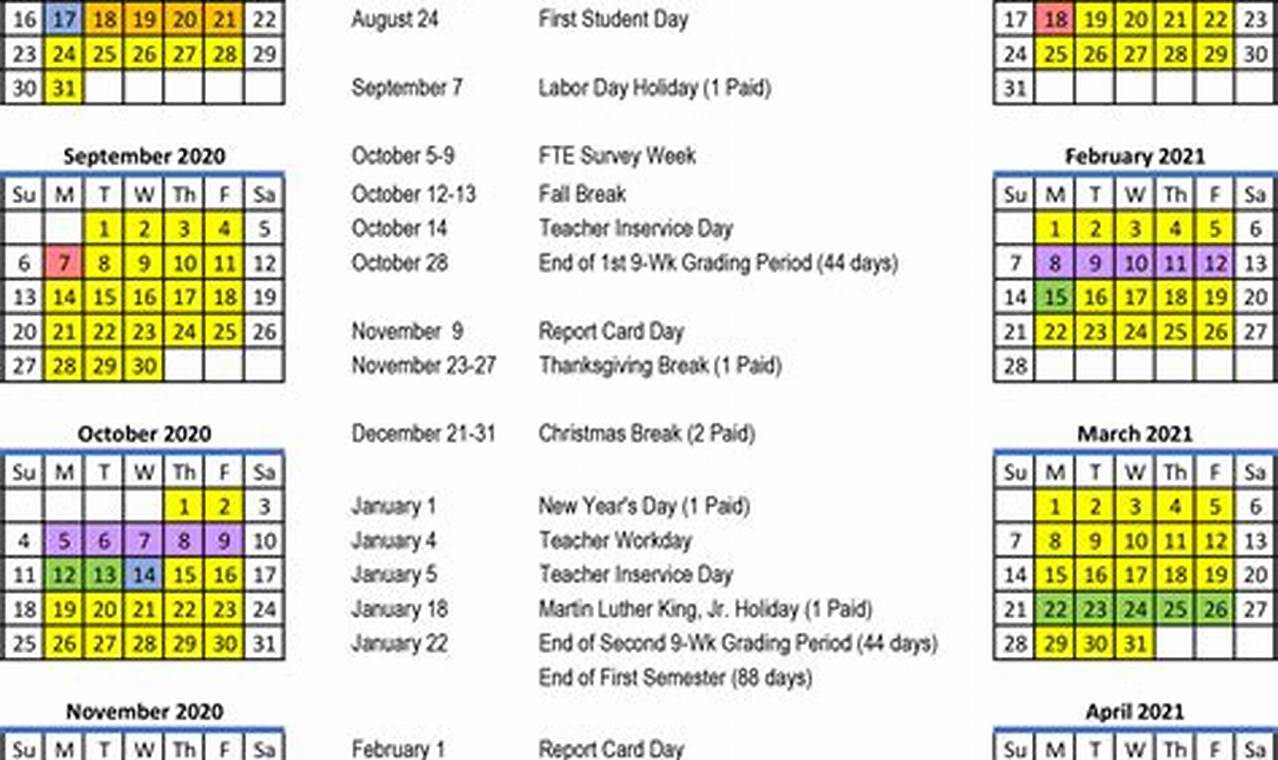 Official Jackson County School Calendar 2024-2025