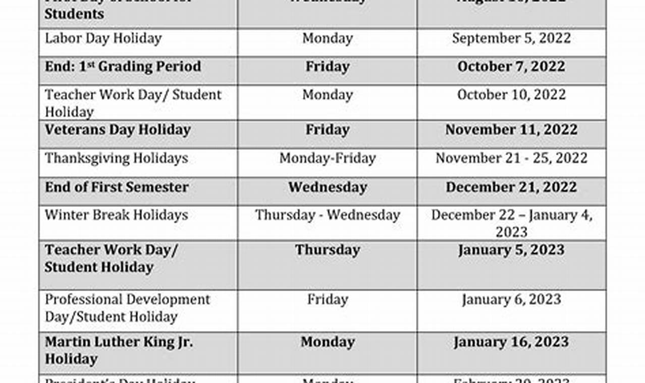 2023-24 Pierce County School Calendar & Dates