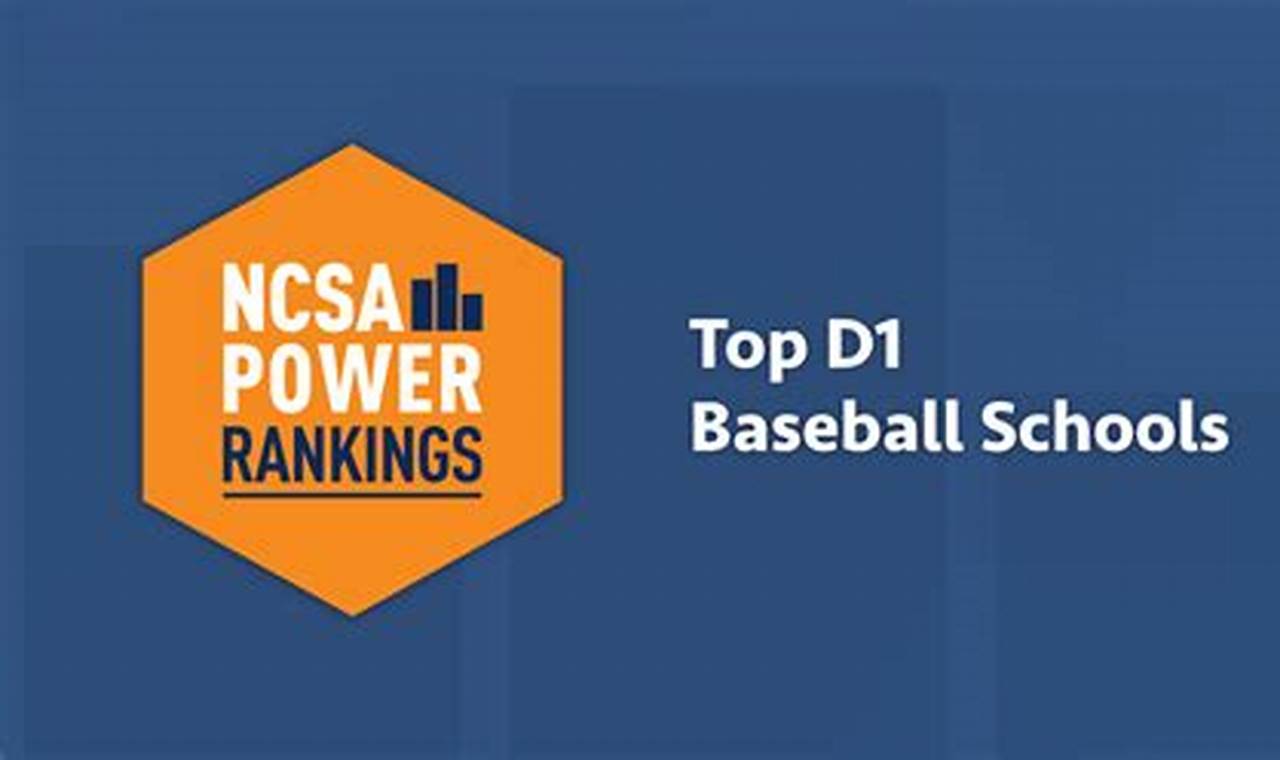 Top Division 1 Baseball Schools: 2024 Rankings