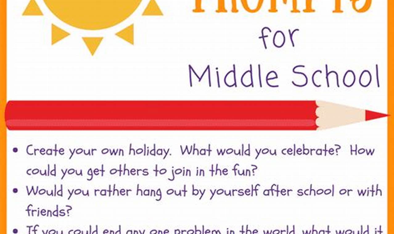 Creative Middle School Journal Prompts & Ideas